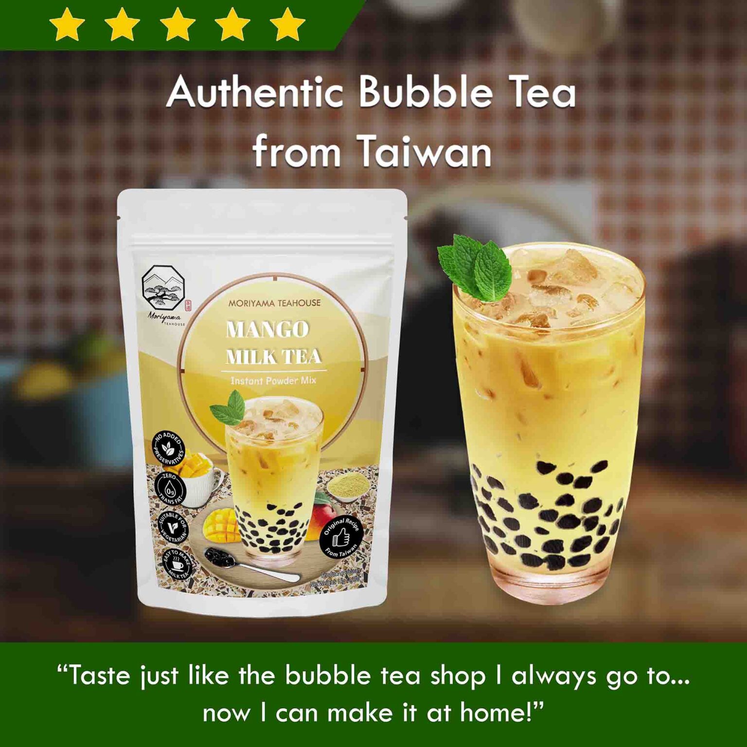 Mango Milk Tea Powder 1kg (30+ drinks) | Shop | Moriyama Teahouse