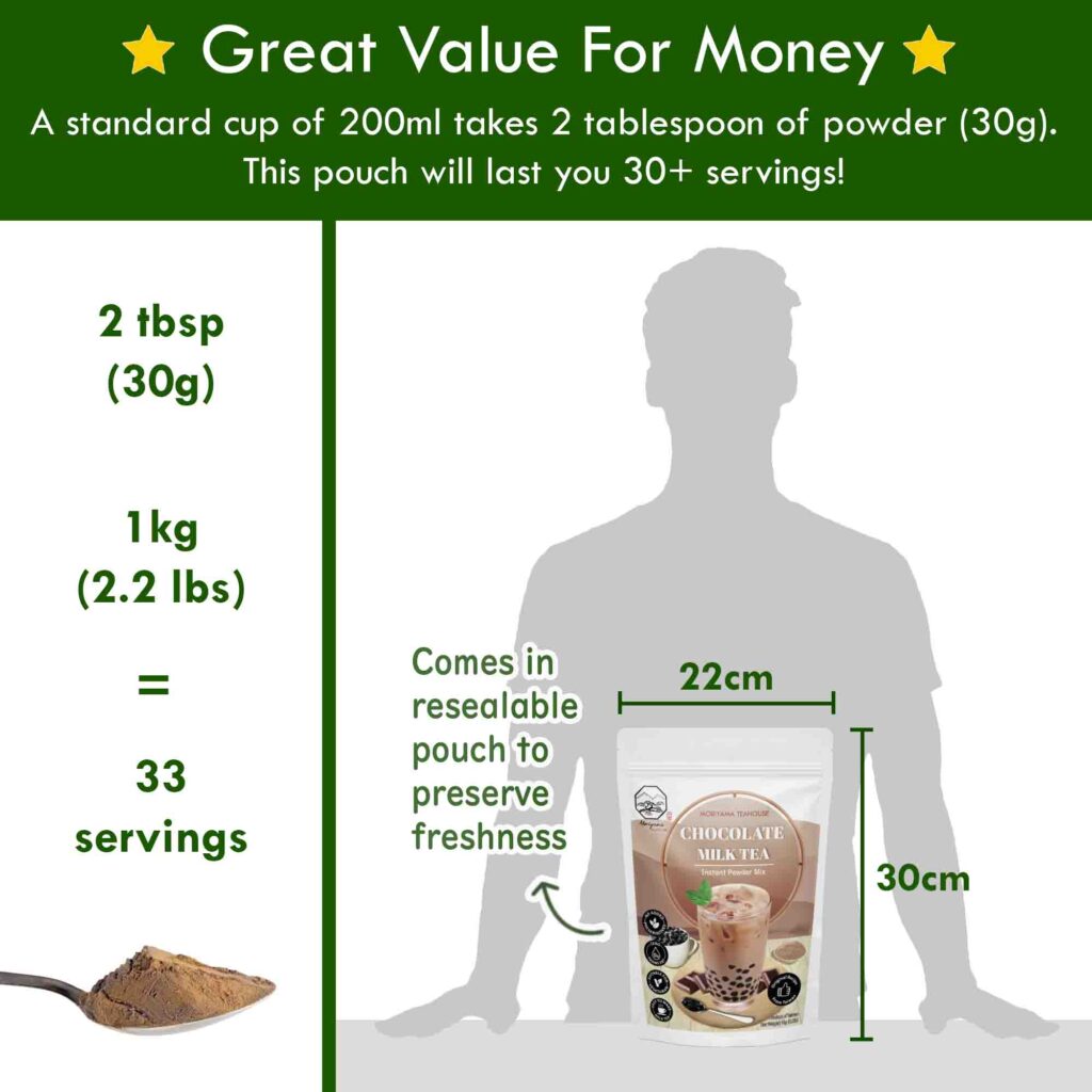 Chocolate Milk Tea Powder 1kg (30+ drinks) | Shop | Moriyama Teahouse